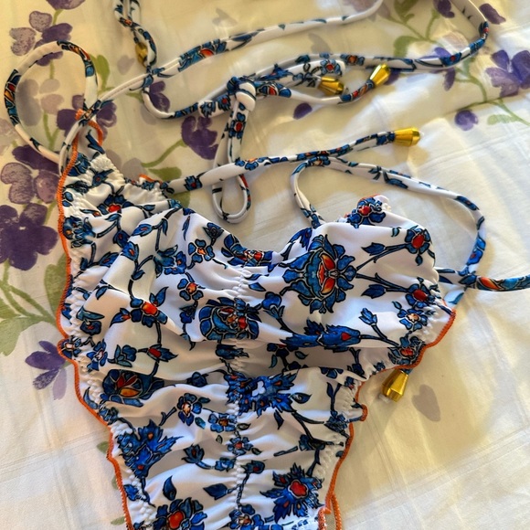 Swim | Blue And White String Bikini | Poshmark